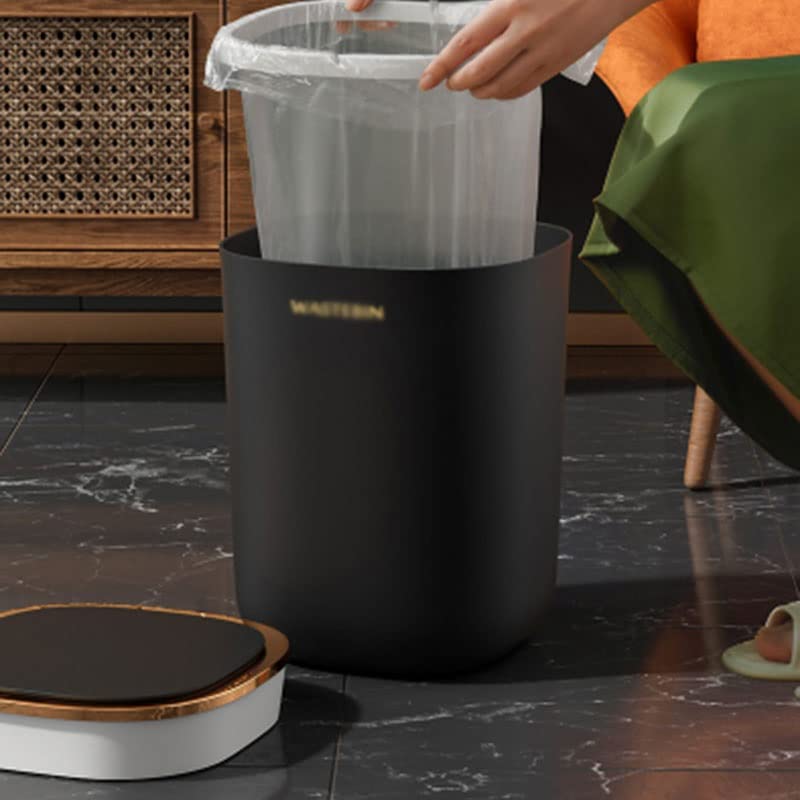 XBWEI Smart Trash can Automatic Induction Trash can Household Kitchen Toilet Trash can Waterproof with lid Trash can ( Color : OneColor , Size : 23.5 X 23.5 X 30cm )