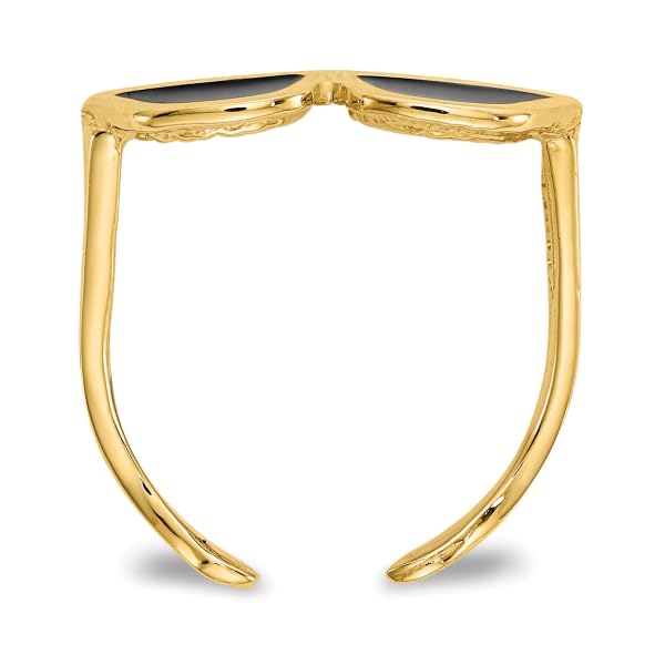IceCarats 14K Yellow Gold Sunglasses Adjustable Toe Ring Open Midi Band Summer Beach Jewelry