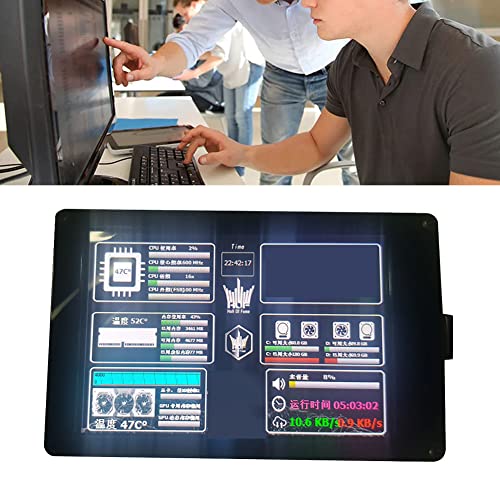 Tance AIDA64 Chassis Display 3.5-Inch IPS LCD Screen USB Computer Secondary Screen with Aluminum Case for