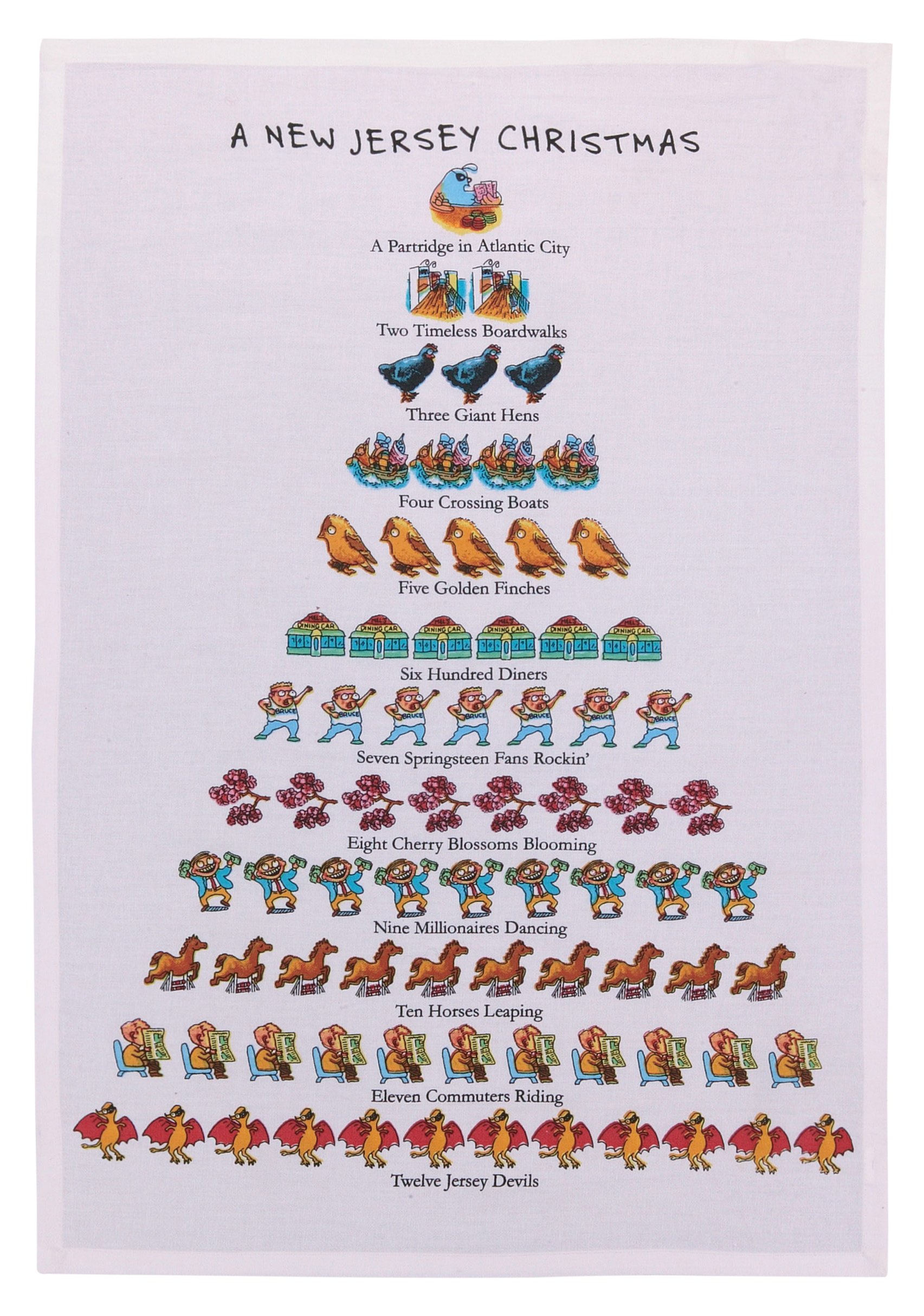 Mistletoe & Co. A New Jersey Christmas Kitchen Towel, 18" x 26"