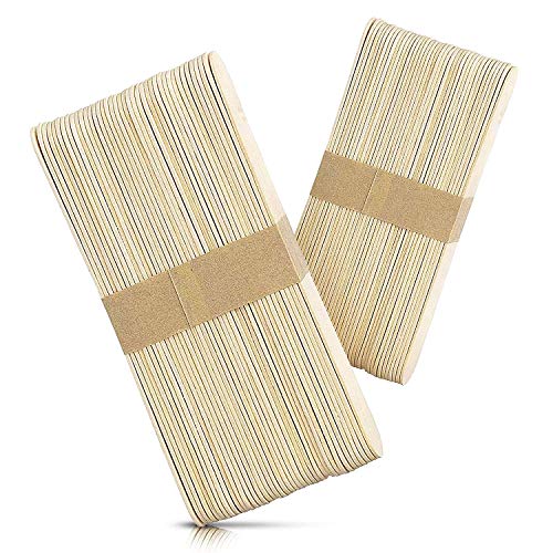 Large Wide Wax Sticks Waxing Jumbo Wood Sticks Body Hair Removal Craft Sticks Applicator Spatula 100 Pieces