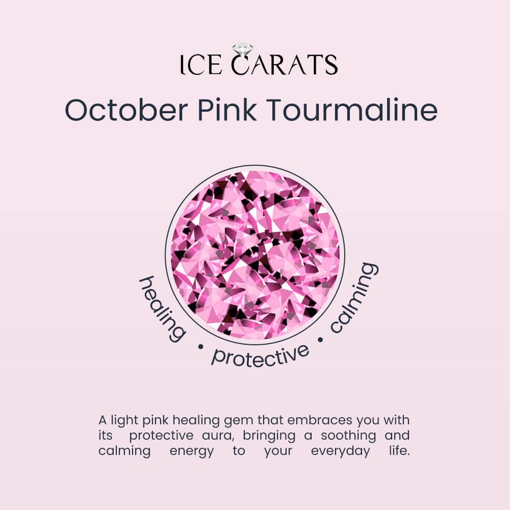 IceCarats 14K Yellow Gold Diamond Pink Tourmaline October Birthstone Ring Gemstone Band Size 6