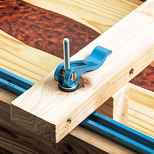 POWERTEC 71502 Aluminum Cam Clamp for Woodworking, 5/16β-18 Threaded Insert - 4PK