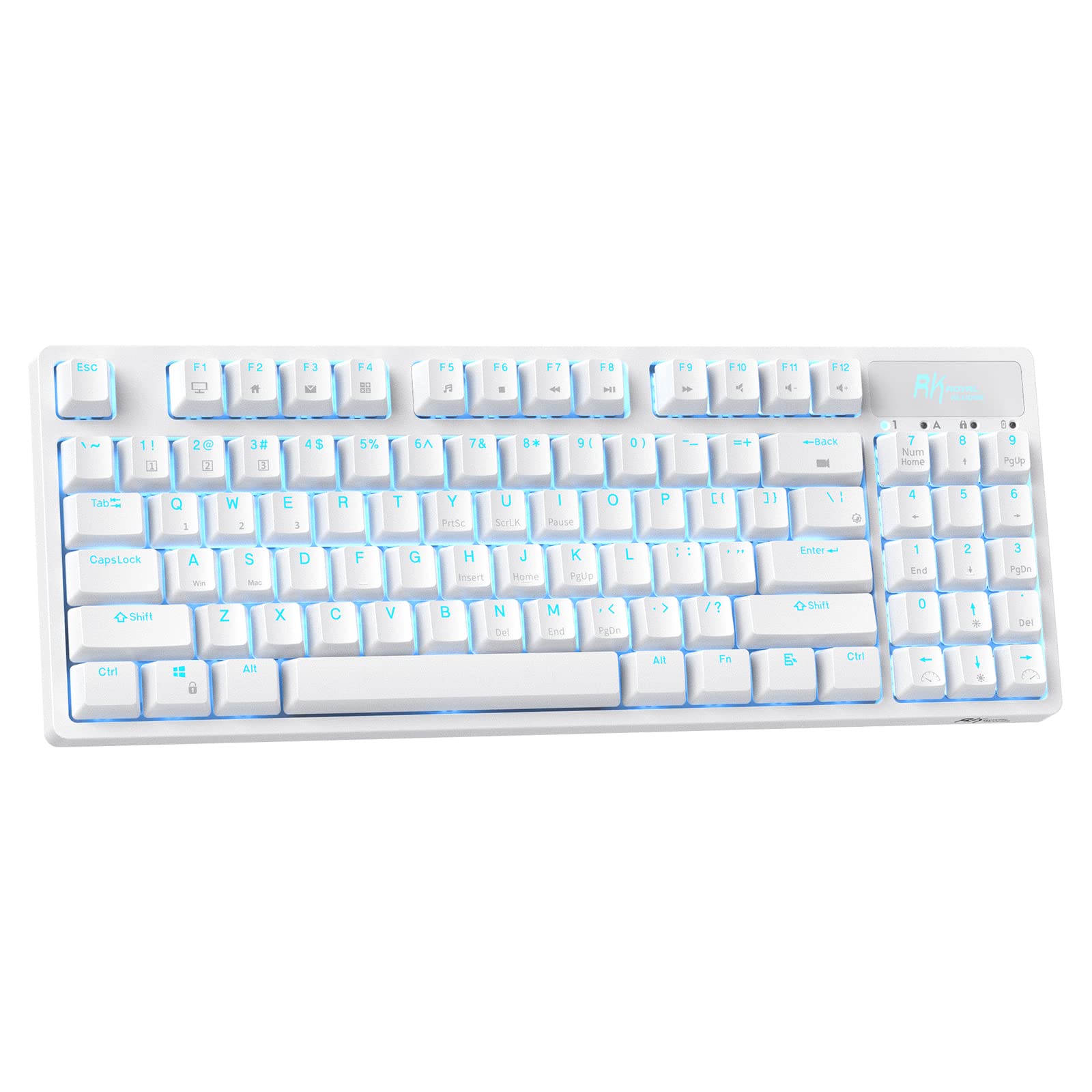 RK ROYAL KLUDGE RK89 85% Triple Mode BT5.0/2.4G/USB-C Hot Swappable Mechanical Keyboard, 89 Keys Compact Mechanical Keyboard with Detachable Frame & Software (Hot-Swappable Brown Switch, Black)