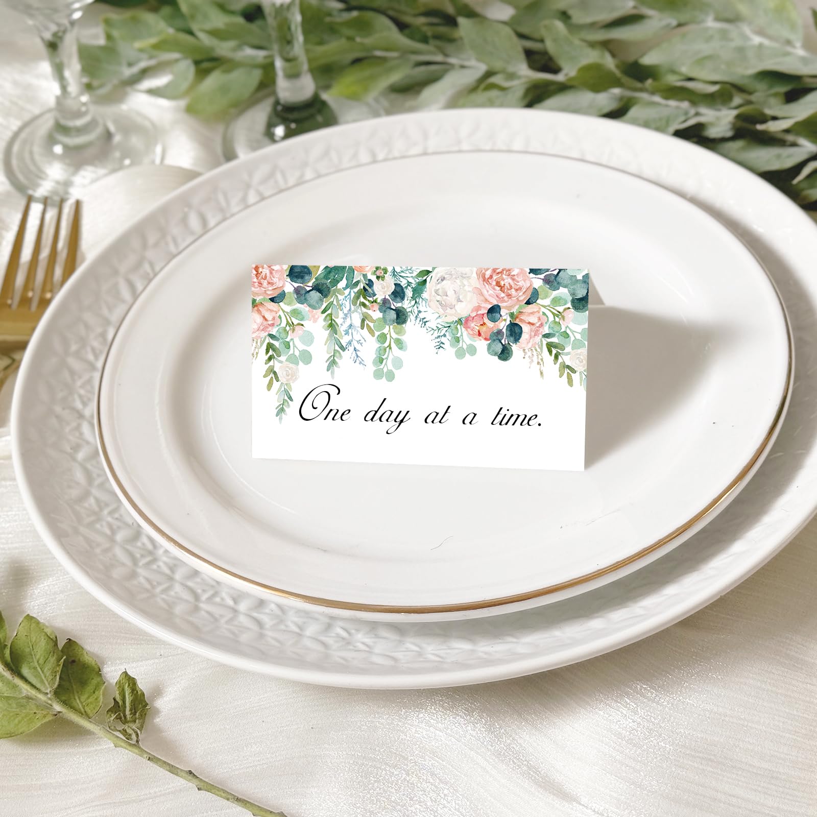 Whaline 100Pcs Fall Place Cards 2 x 3.5 Inch Autumn Pumpkin Tented Cards Seating Cards for Thanksgiving Wedding Birthday Party Table Setting