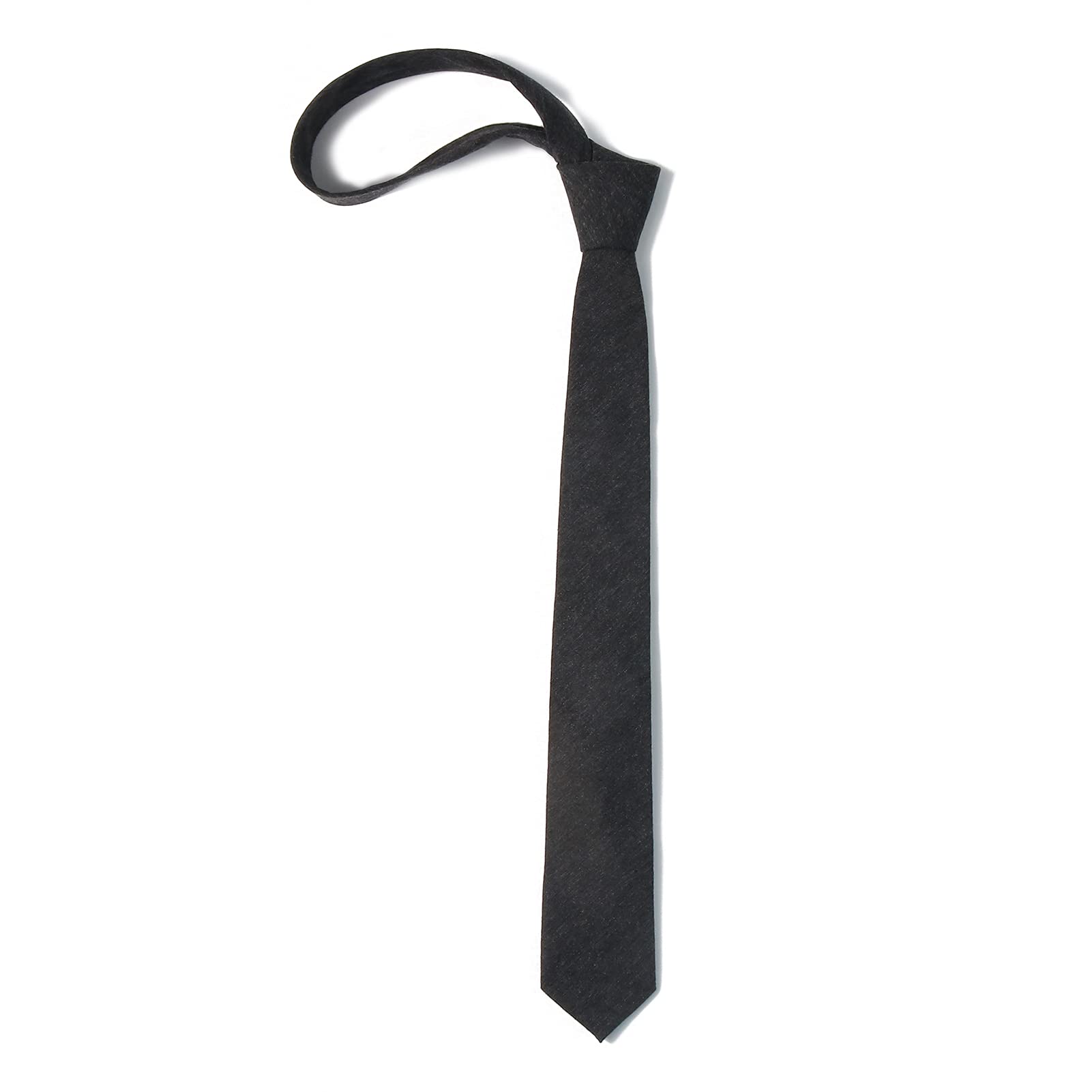HOULIFE Ties for Men, Solid Mens Tie, Cotton Stripe Skinny Ties for Men, Slim Men’s Neckties for Wedding Party