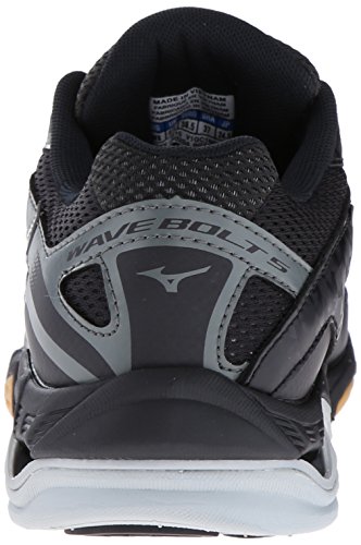 Mizuno Women's Wave Bolt 5-W Volleyball Shoe, Black/Silver, 6