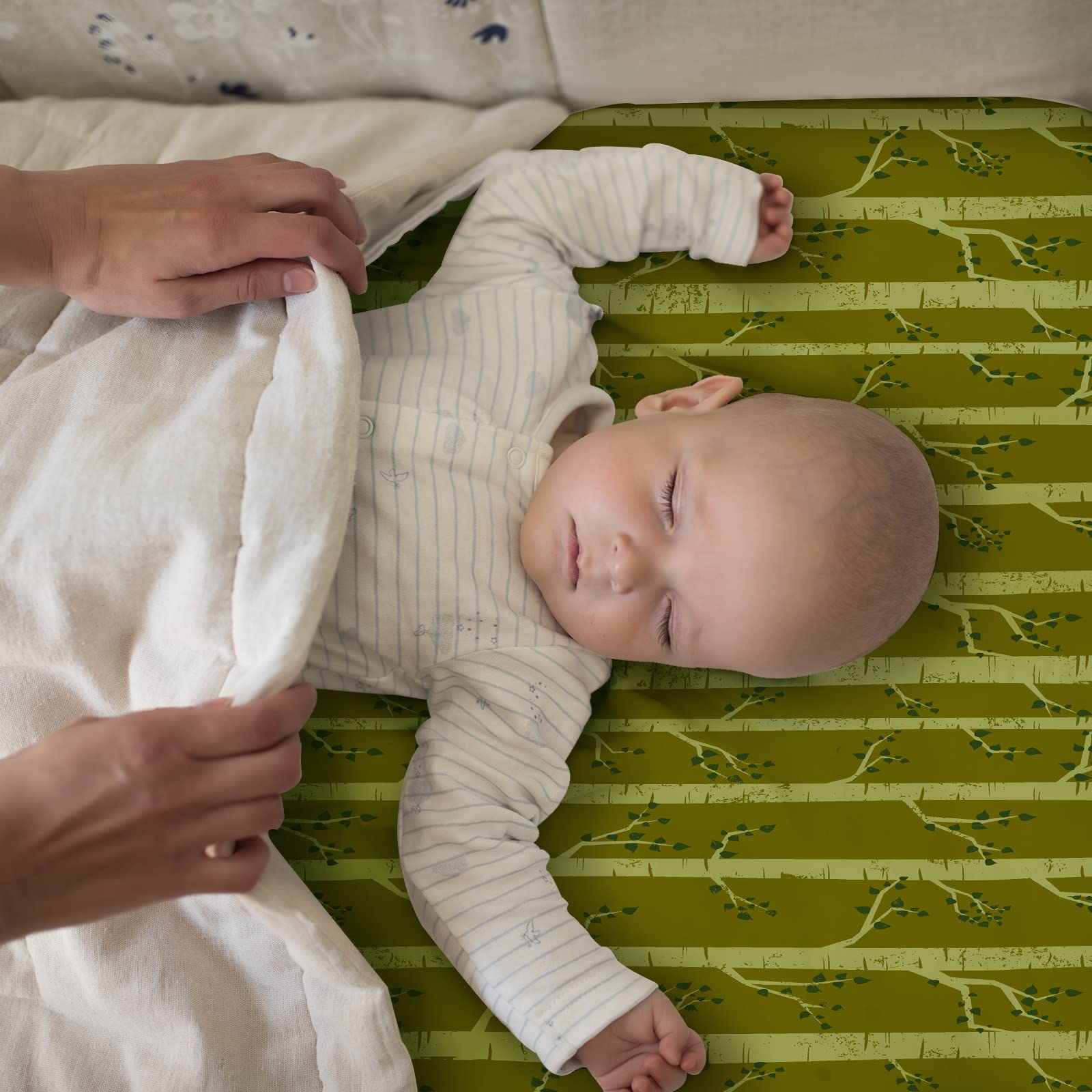 Soft Jersey Knitted Stretchy Fitted Crib Sheets for Baby, 2 Pack Premium Sheets for Standard Crib and Toddle Mattress