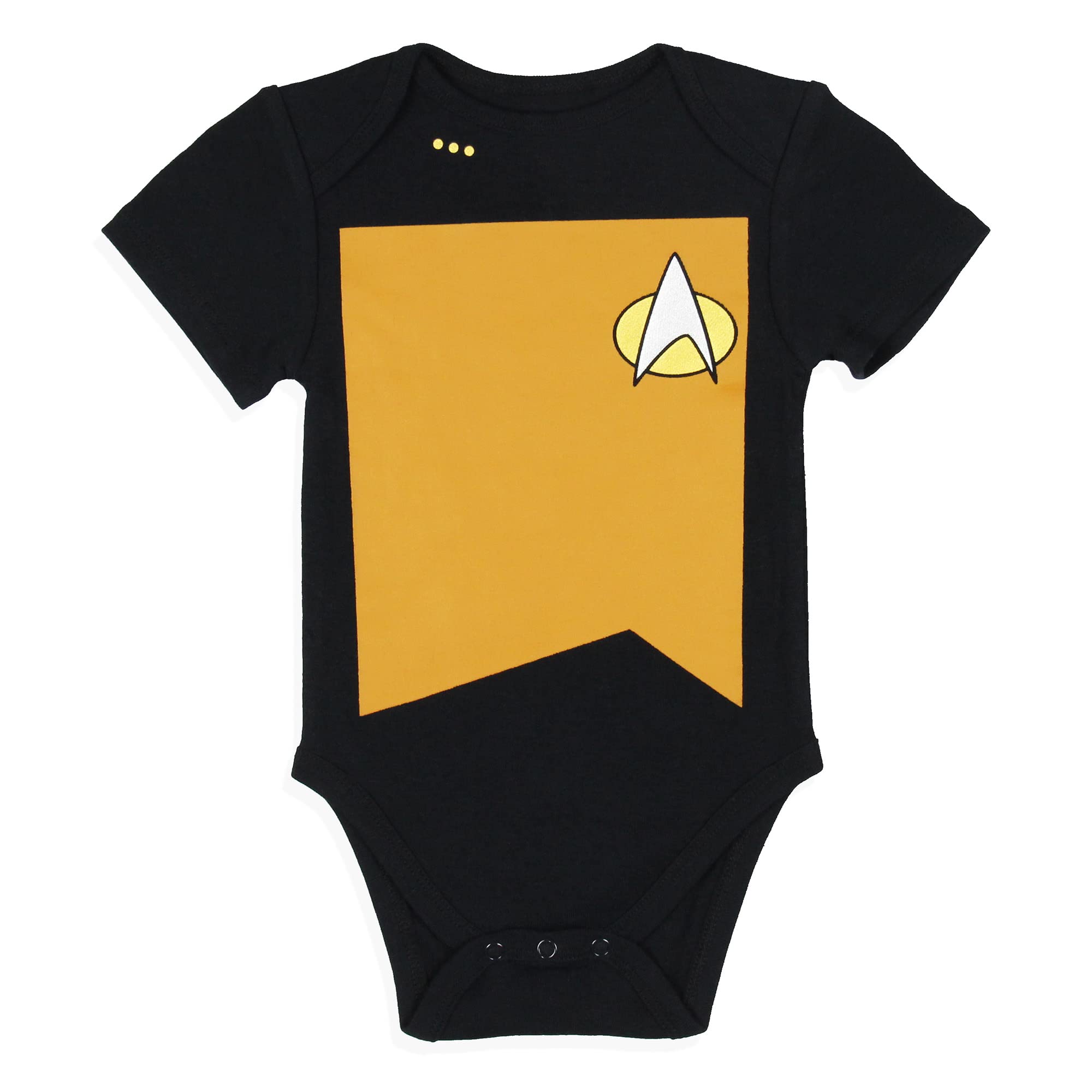 Star Trek: The Next Generation Infant Boys' Primary Colors Crew Uniform Red Gold Blue Sleeper 3 Pack Sleep Pajama (3 Months)