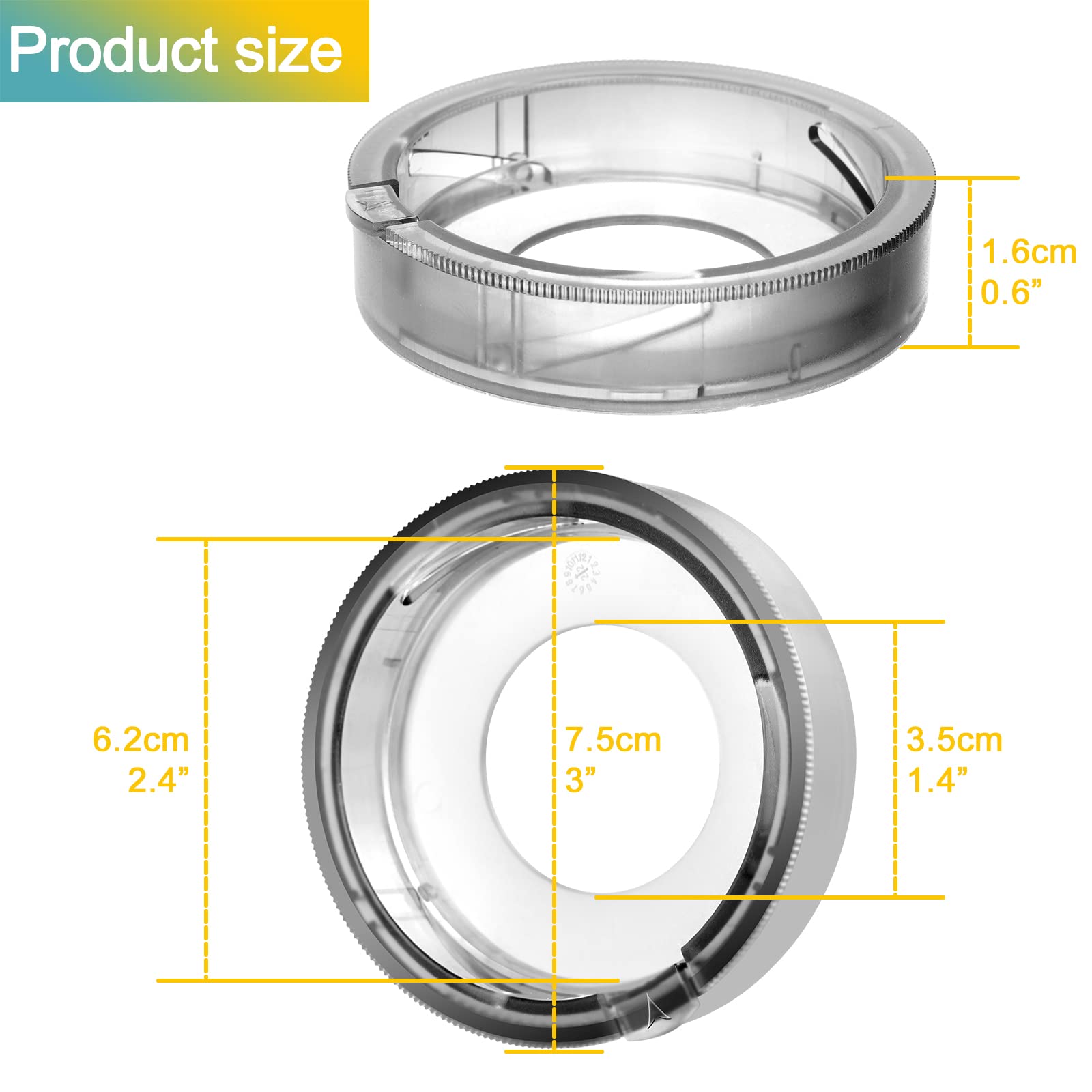 Stove Knob Covers for Child Safety (5 Pack)-Rotate Unlock Baby Oven Knob Cover-Baby Proofing Universal Design Size Gas Stove Knobs(Clear)