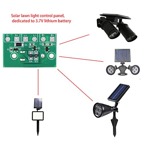 Solar Lawn Lamp Control Board, Solar Lamp Controller Compact Clear Connection Easy to Operate for Garden