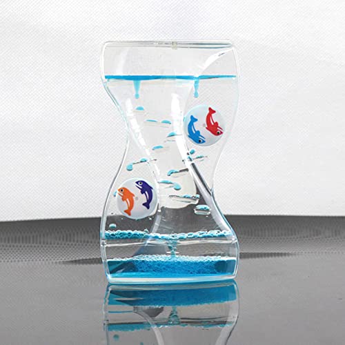 Liquid Timer,Moving Drip Oil Hourglass,Liquid Motion Bubbler Timer,Stress Relief Timer Toy, Time Management for Kitchen Daily Classroom Game Home Office,Orange