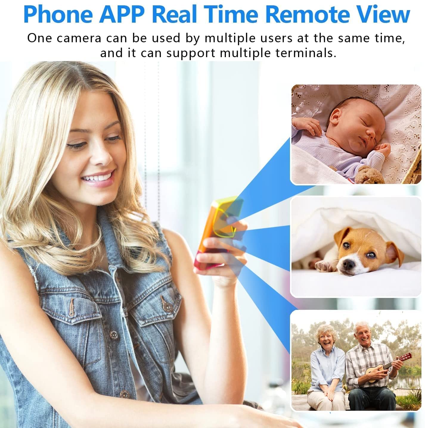 Home WiFi Wireless Security Camera Body Indoor Outdoor Cameras,Small Home1080P Portable Vdeo Surveillance Camera Remote Viewing for Security with iOS Android APP, with Night Vision,Motion Detection