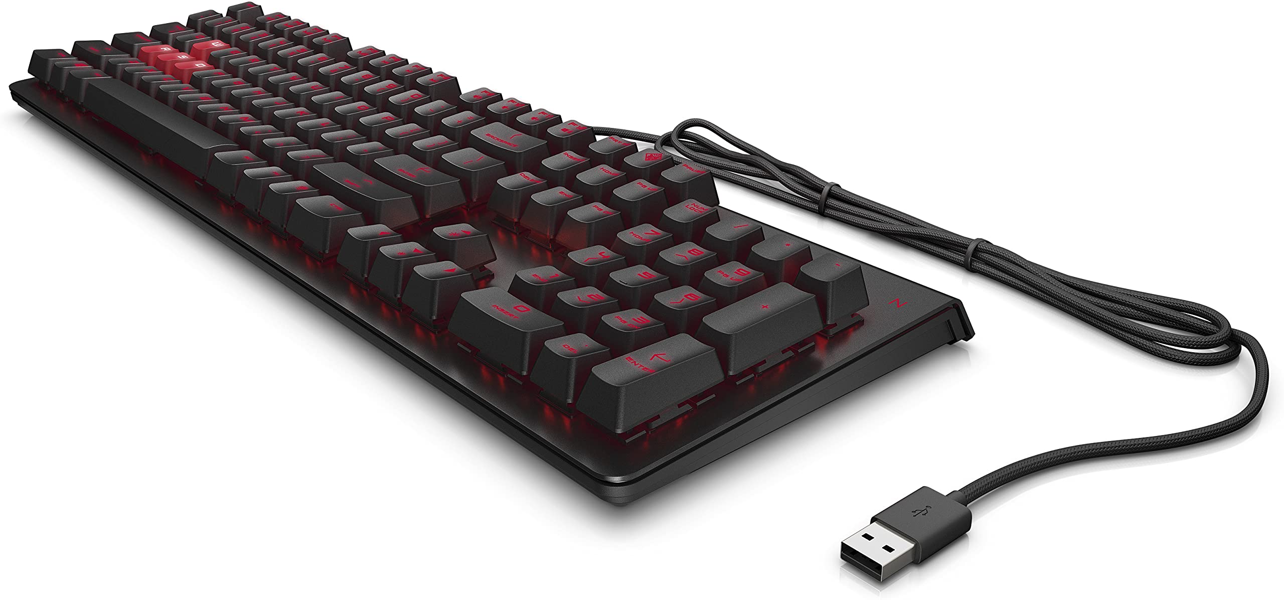 HP OMEN Encoder Customizable Mechanical Gaming Keyboard with Cherry MX Brown keys, Full N-Key Rollover, LED Backlit, USB (6YW75AA) (6YW75AA#ABA)