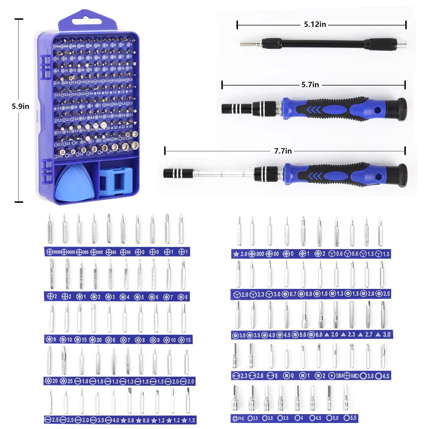 Precision Screwdriver Kit,Screwdriver Sets,121 in 1 Electronics Magnetic Repair Tool Kit for iPhone, MacBook, Computer, Laptop, PC, Tablet, PS4, Xbox, Nintendo, Game Console (Blue)