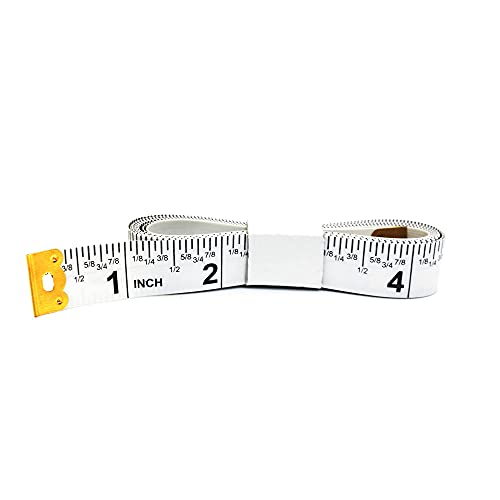 Perfect Measuring Tape All-Purpose 60 Inch Double Sided Fractional Inches and Millimeter/Centimeter Tape Measure TR-16-frac (60 inch White)