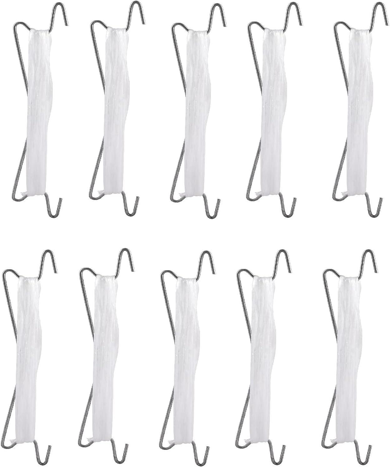 NMFIN 30PCS Tomato Support Hooks,Tomato Hooks with Twine 39ft,Support J Hook to Prevent Tomatoes from Pinching or Falling Off for Garden Flower Vegetable