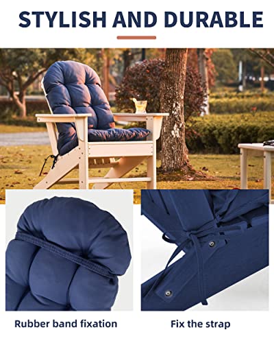 Outdoor Patio Adineondack Cushion Rocking Chair Cushions, Waterproof, Durable (Blue)