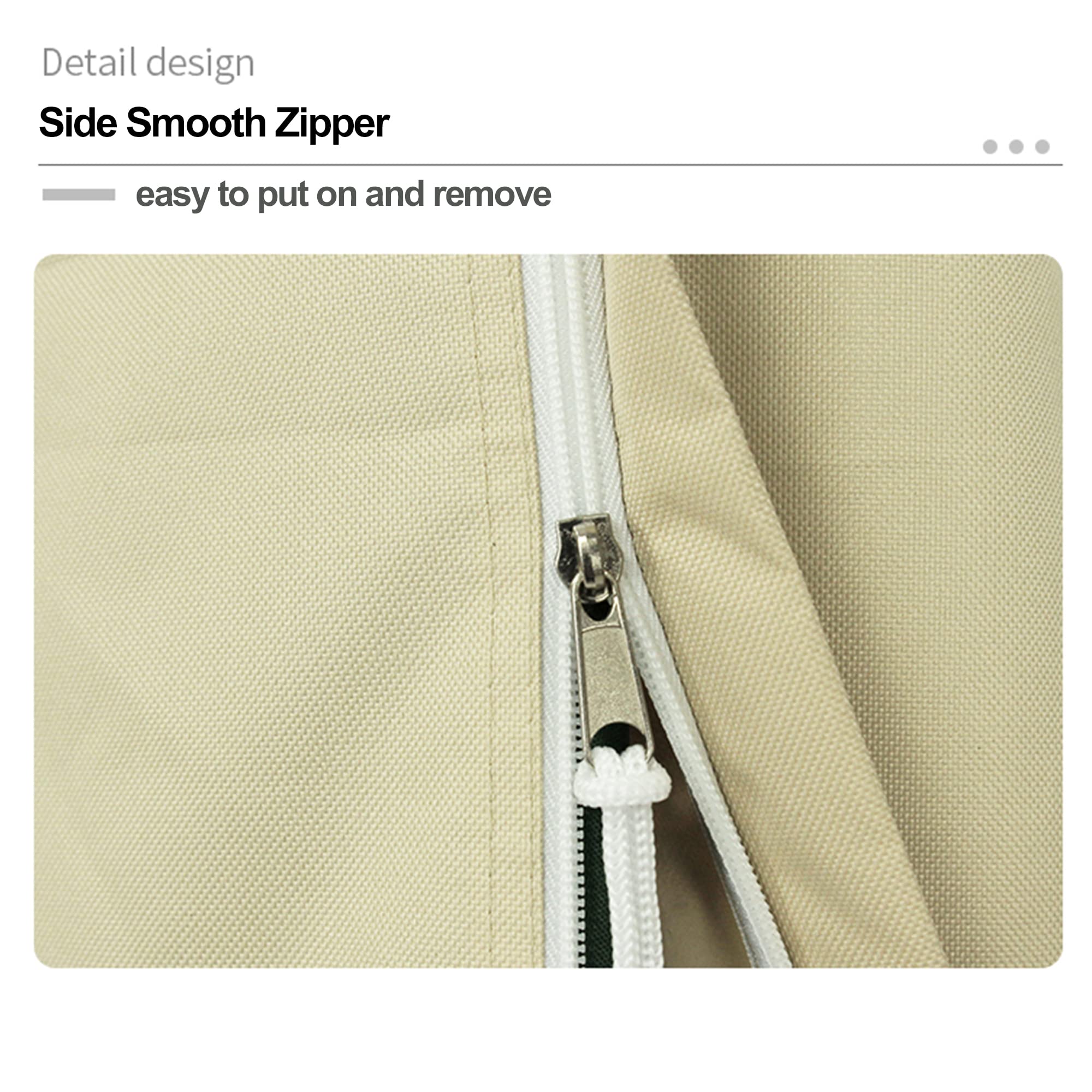 Outdoor Patio Banana Umbrella 600D Waterproof Cover for 9-13 FT Offset Cantilever Banana Umbrella (Beige)