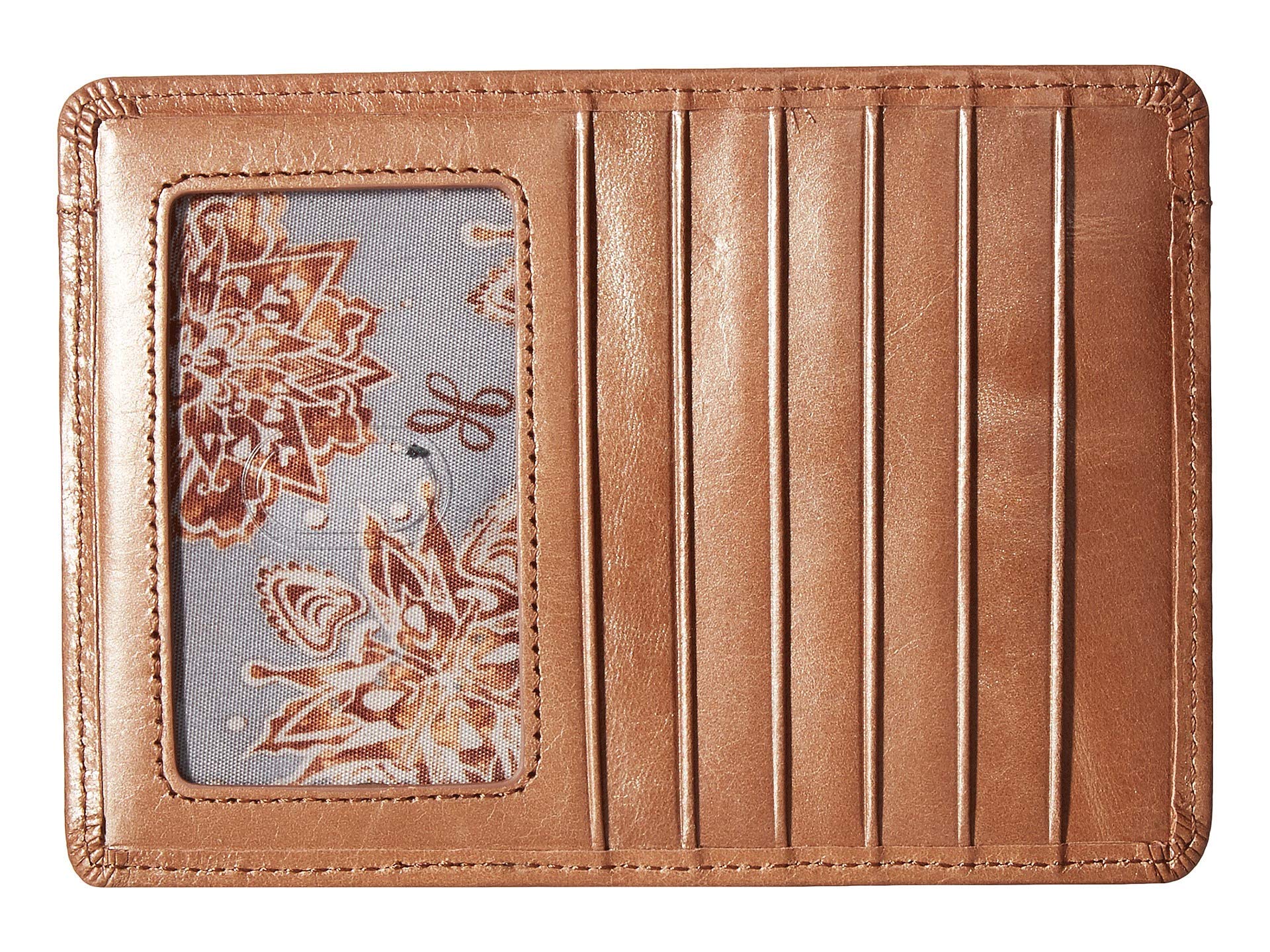 HOBO Euro Slide Leather Wallet For Women - Zipper Pocket With Five Card Slots And Id Window Cameo One Size One Size