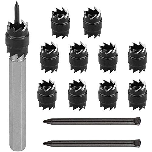 Spot Weld Cutter Set,13 Pcs 3/8" Rotary Spot Weld Cutter Remover Drill Bits Tool and 2 Replacement Blades,Metal Hole Cutter Remover for Power Drill Spot Welding