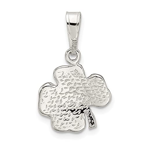 IceCarats 925 Sterling Silver 4 Leaf Lucky Clover Shamrock Flower Necklace Charm Pendant Only