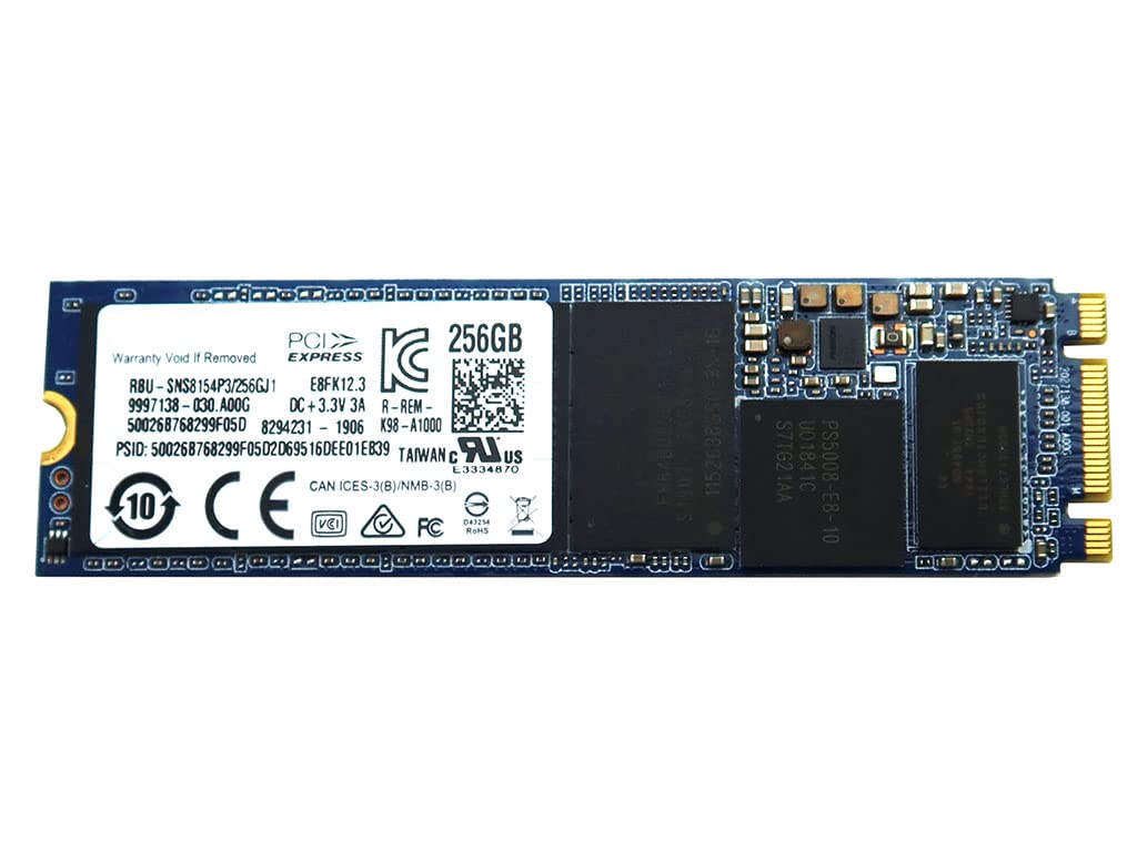 Solid State Drive 9997138-030.A00G Compatible Replacement Spare Part for Kingston RBU-SNS8154P3/256GJ1 256GB M.2 2280 NVMe PCIe Gen3 x4 B+M SSD