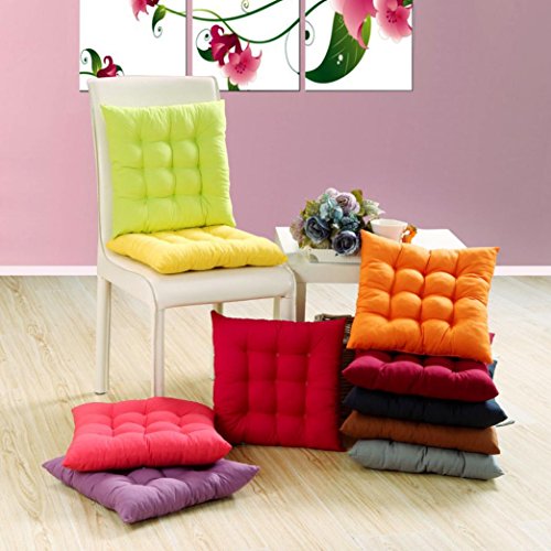 Sanding Seat Cushion,Leegor 40 * 40cm Flexible Nine-Pin Soft Seat Cushion Indoor Home Garden Patio Home Cushion Kitchen Office Square Cotton Buttocks Chair Pads, Comfortable and Breathable (Green)