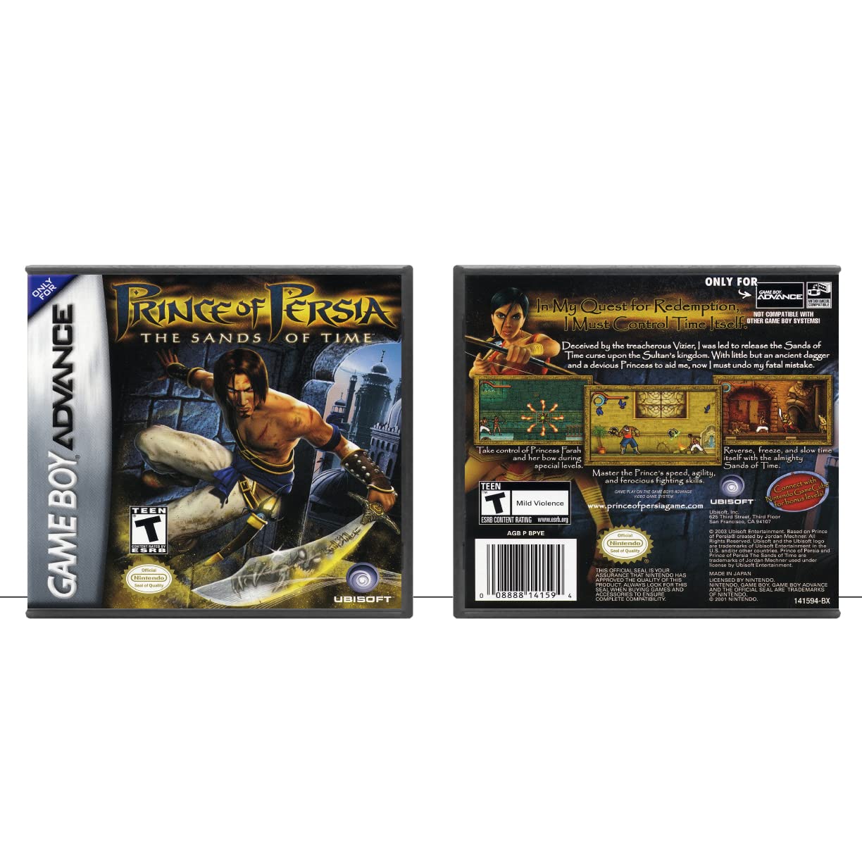 Prince of Persia: The Sands of Time | (GBA) Game Boy Advance - Game Case Only - No Game