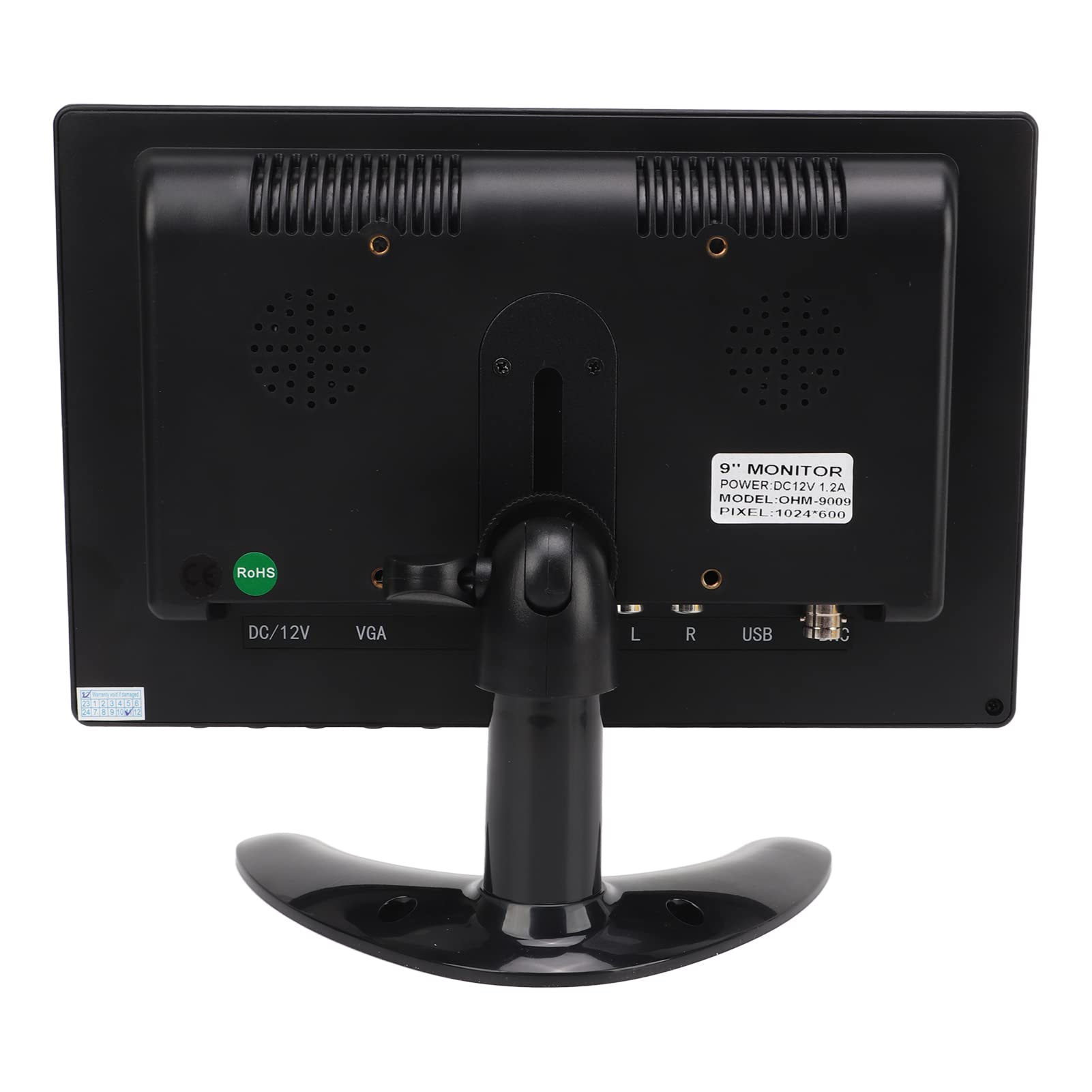 Shanrya HD Monitor, Gaming Display Screen Remote Control TFT LCD Easy Installation for DVRs (US Plug)