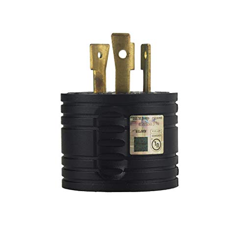 RV 30 AMP 3-Prong Generator Adapter Converter, Nema L5-30P Male to TT-30R Female 30A/ 30A Generator Adapter, L5-30 AMP 3-Prong Plug to TT-30 30 AMP