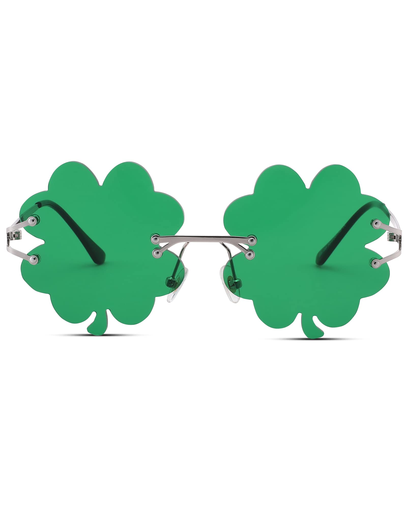 Pro Acme St Patricks Day Shamrock Sunglasses Irish Clover Leprechaun Costume Glasses Saint Patricks Day Accessories (Shamrock)