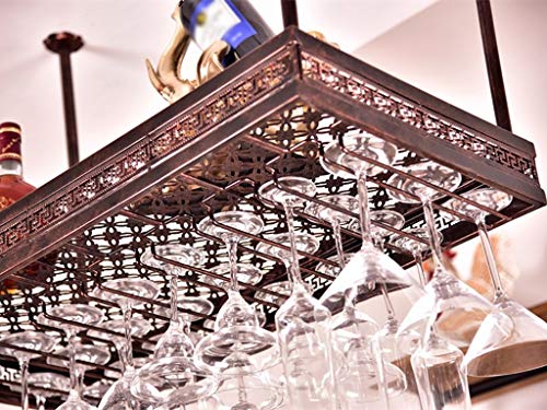 Stylish Simplicity Wine Rack/Hanging Wine Glass Stand/Creative Home Bar/Wine Rack, PIBM, Brown, 120 * 40cm