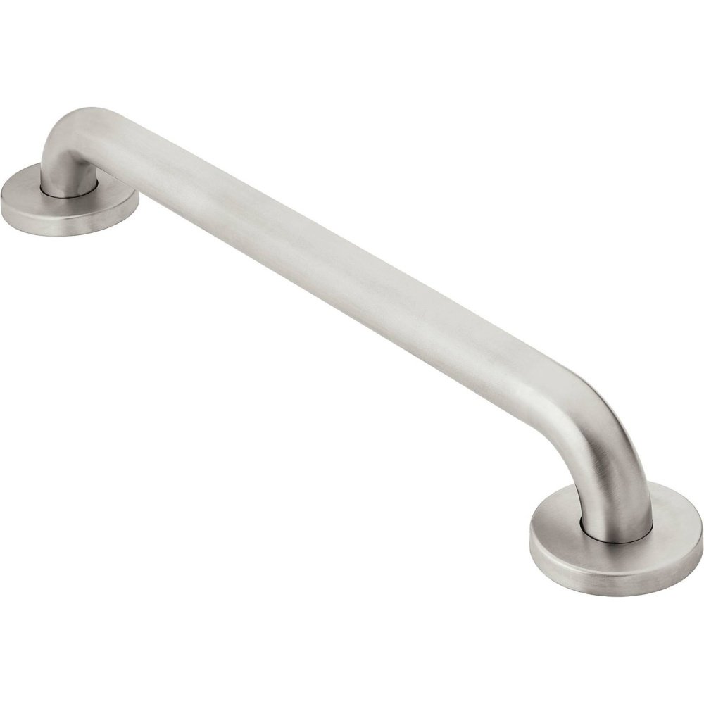 Moen R8716P Home Care Safety 16-Inch Textured Grip Stainless Steel Bathroom Grab Bar, Peened