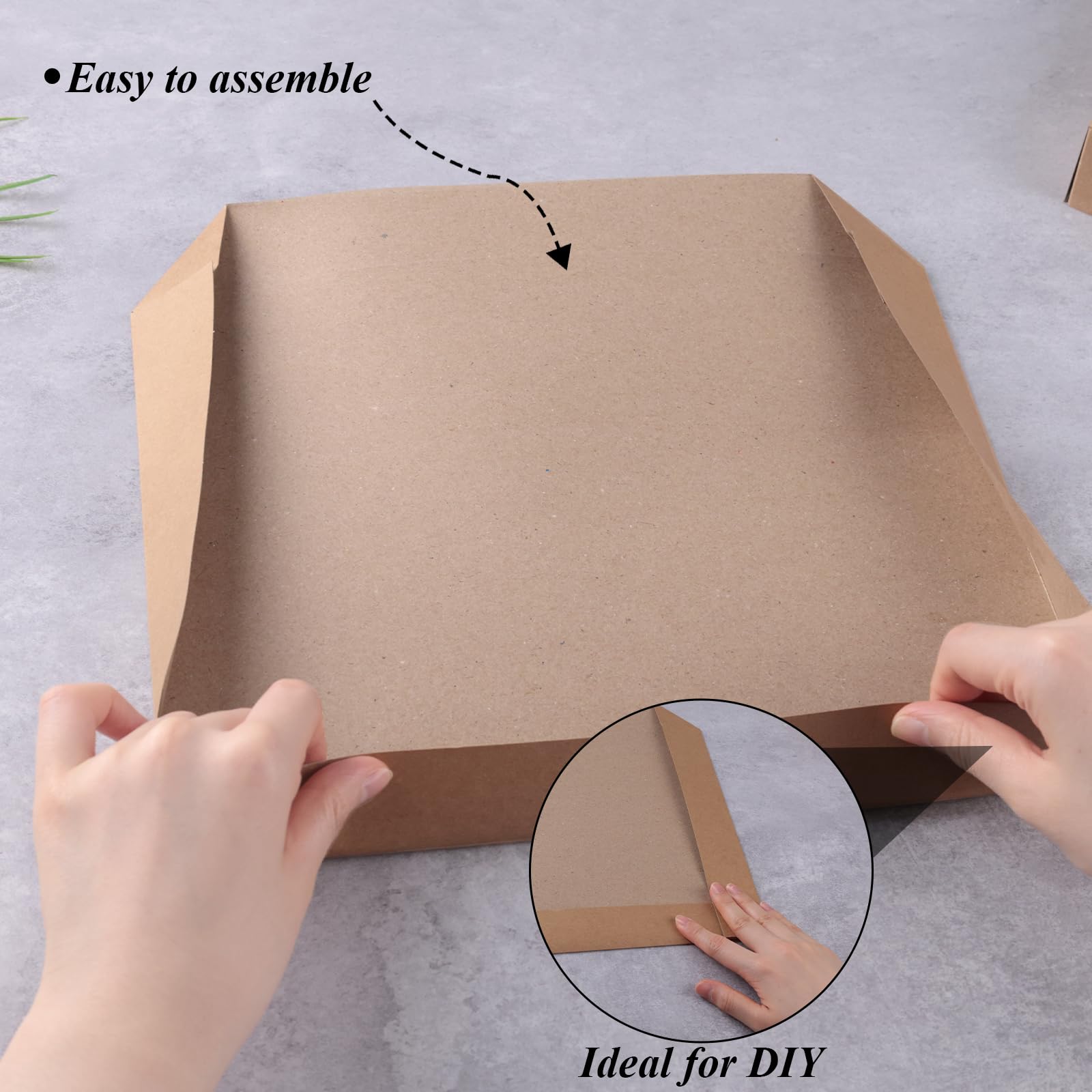STARRKY Gift Boxes with lids,shirt boxes for presents,Brown gift box for Birthdays,Graduations, Weddings,Bridal Showers(5PCS,11.8x9.5x1.6 Inches)