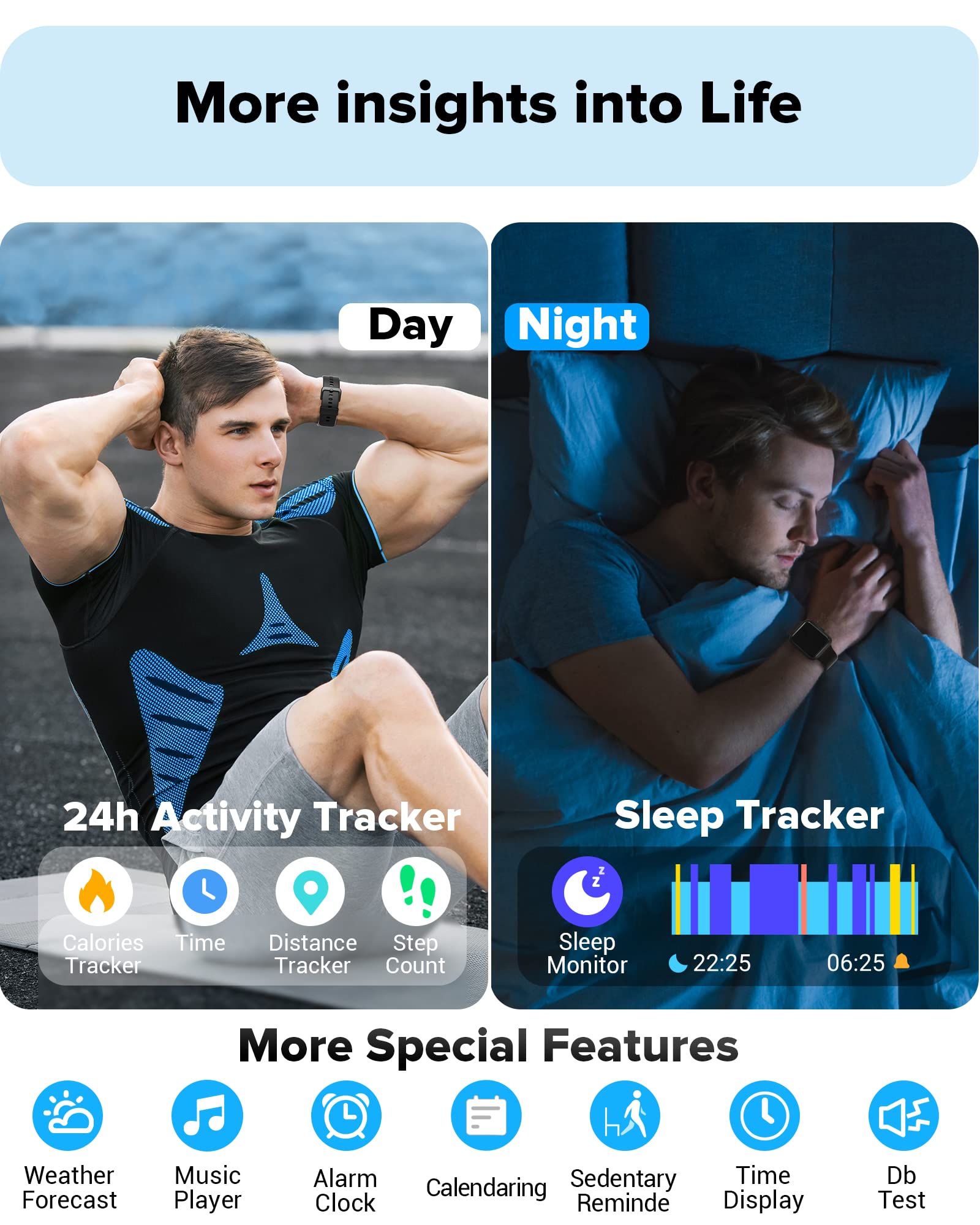 Smart Watch for Men iPhone Android, Smartwatch with Alexa Built-in (Answer/Make Call), 1.7" Fitness Tracker for Heart Rate Sleep Tracking, 60 Sports, Blood Oxygen, Black