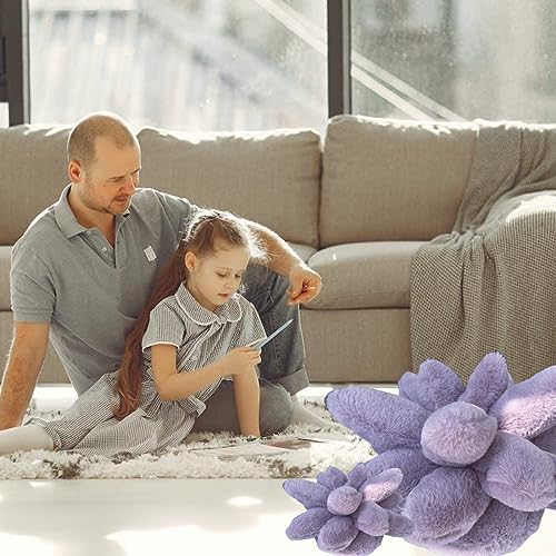 Succulent Pillow 17.7Inch Super Soft Imitation Rabbit Fur Succulent Plush Pillows Creative Plant Pillow Flower Shaped Decor Throw Pillow for Couch Sofa Bed Car Chair Cushion