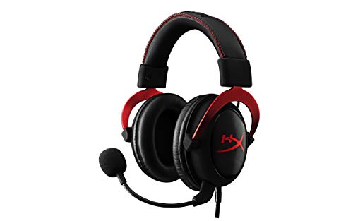 HyperX Cloud II Gaming Headset - Red (KHX-HSCP-RD) with HyperX Pulsefire Surge - RGB Wired Optical Gaming Mouse, Pixart 3389 Sensor up to 16000 DP - Black - Bundle