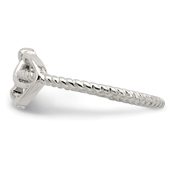 IceCarats 925 Sterling Silver Anchor Ring Size 7