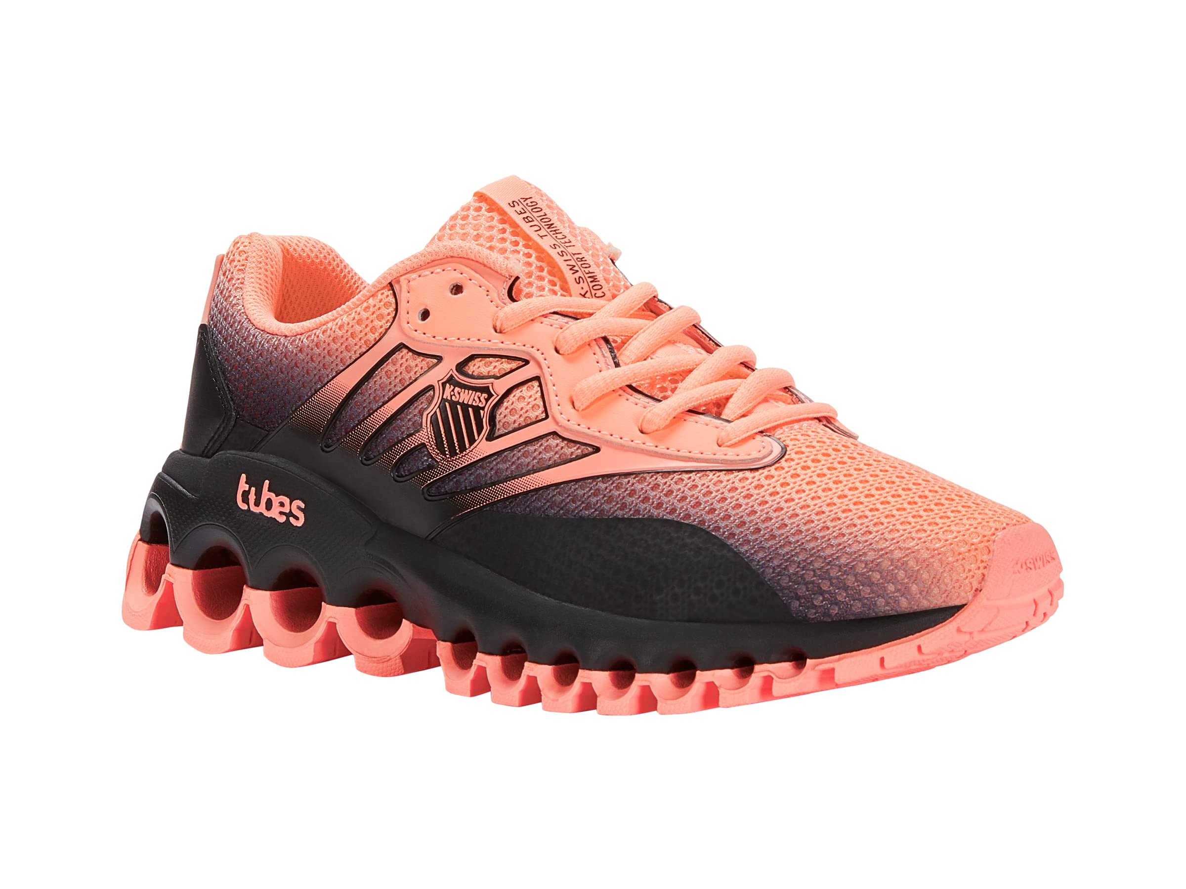 K-Swiss Women's Tubes Sport Training Shoe, Lite Neon Coral/Black, 8 M