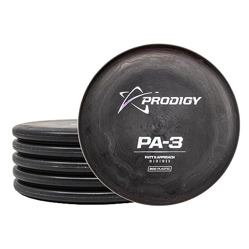 Prodigy Disc 300 PA-3 Disc Golf Putter Pack | Beginners Straight Putter & Great Disc Golf Approach Disc | Grippy Plastic | Disc Golf Putter Set for Putting Practice | 170-174g (5-Pack Black)