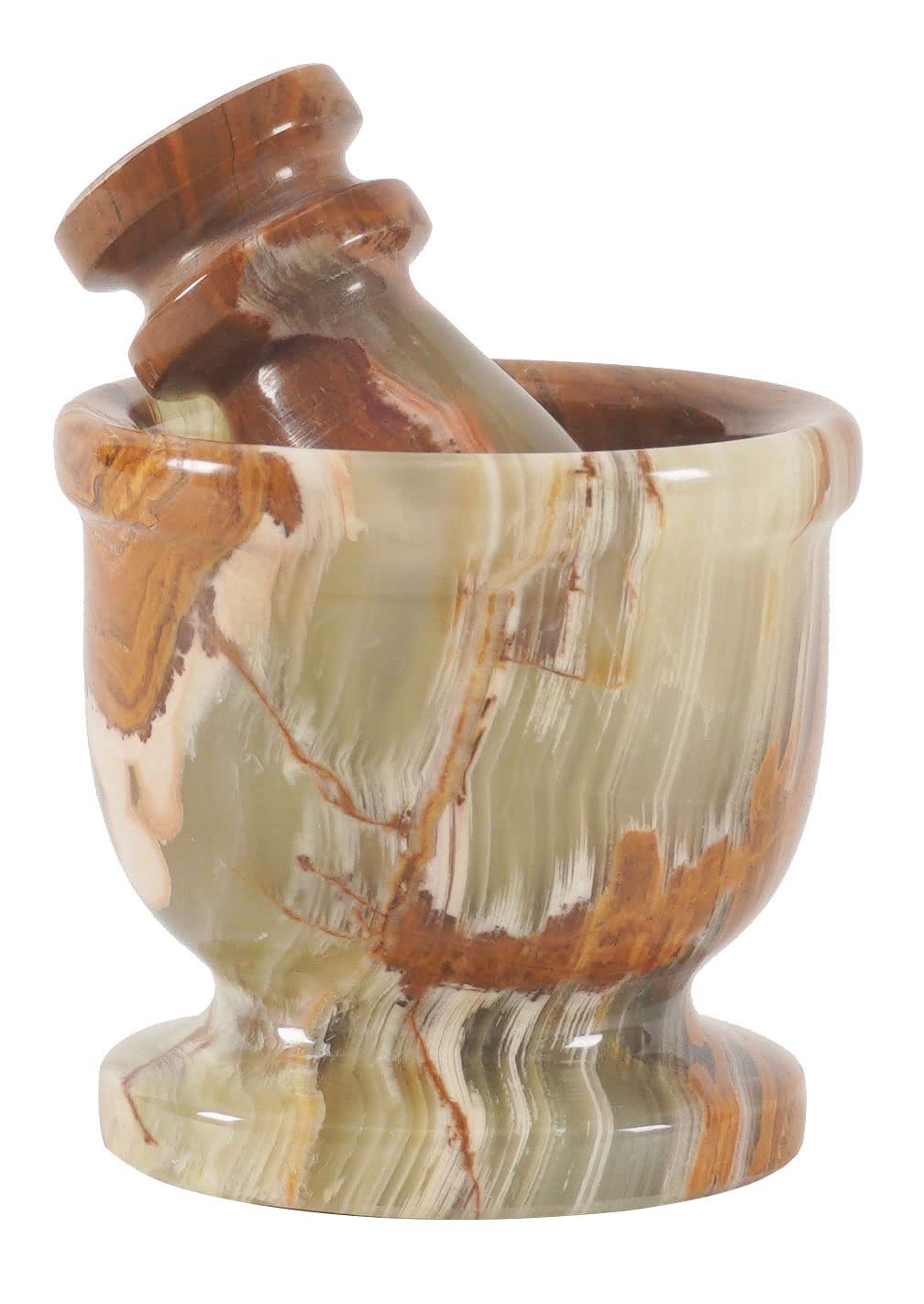 Radicaln Marble Mortar and Pestle Set Green Onyx Size 2.5" Handmade Portable Mortar and Pestle | Marble Spice Crusher Mortar and Pestle. Small Mortar and Pestle