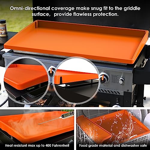 Upgraded Griddle Cover Mat Grill 28" Silicone Mat Cover, Full-edge Silicone Griddle Mat Design for Blackstone 28 Inch Grill,Protect Your Griddle from Rodents, Insects, Debris and Rust