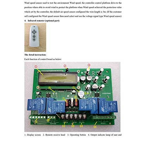 Misaso Solar Tracker Dual Axis Controller Solar Automatic Tracking System Two-Degree-of-Freedom Tracking Tracker