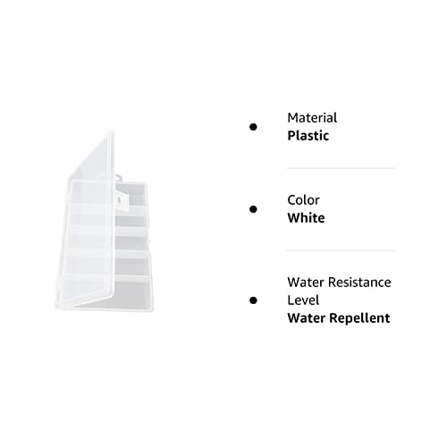 Honbay Clear Visible Plastic Fishing Tackle Accessory Box Fishing Lure Bait Hooks Storage Box Case Container Jewelry Making Findings Organizer Box Storage Container Case (M:7"x4.3"x1.2")
