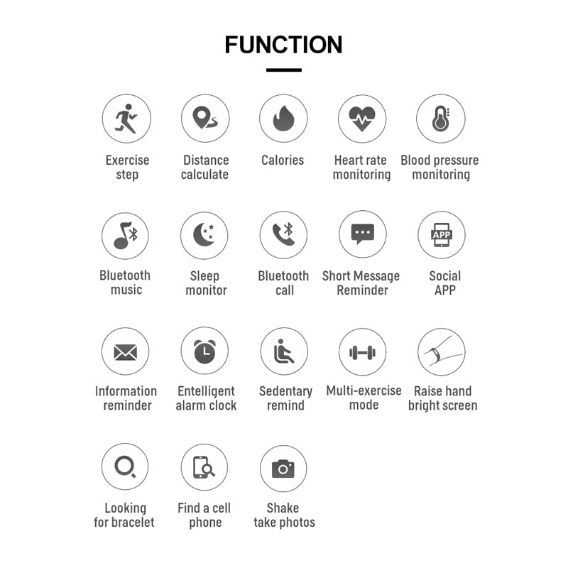 TEDATATA Bluetooth Smart Watch Sports Call Step Counter Incoming Call Reminder Alarm Clock Adult