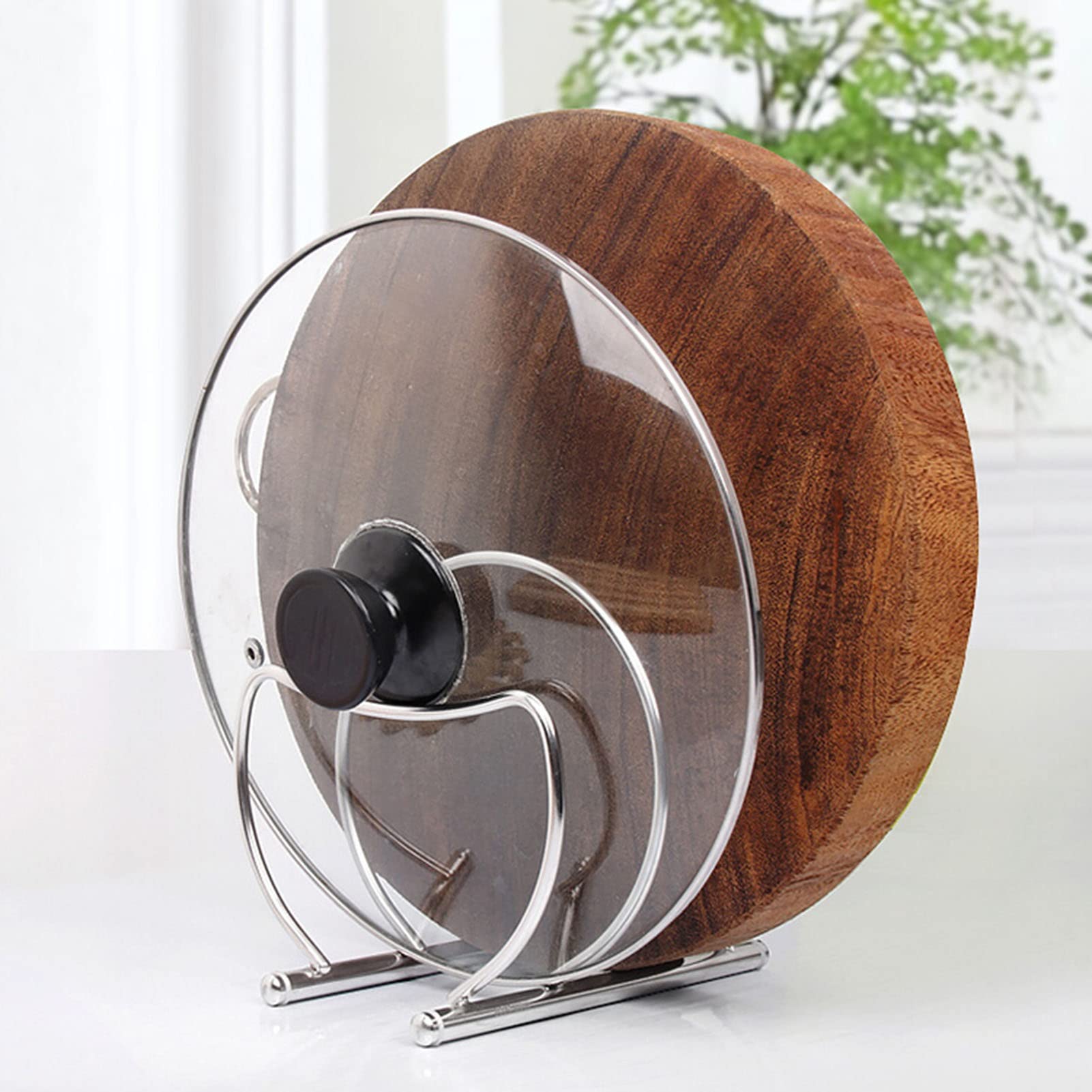 Kitchen Shelves,Stainless Steel Pot and Pan Organizers Rack, Kitchen Cabinet Pantry Bakeware Holder, Pot Lid Stand, for Dish Plate, Cutting Boards