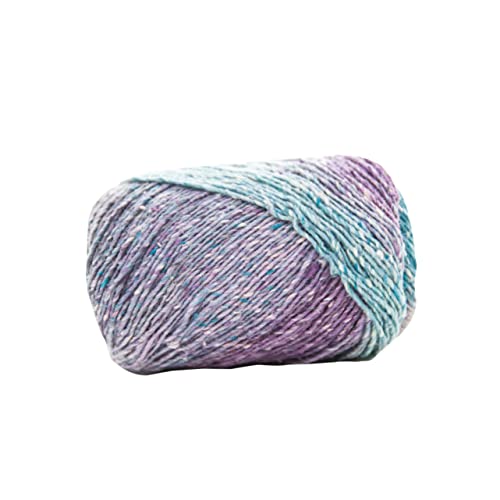 VILLCASE Self- Striping Crochet Yarn Hand Crochet Yarn Knitting Yarn Organic Milk Multicolor Yarn Hand Knitting Yarn Gradient Colorful Yarn Knitting Yarn Material Braided Wire Manual