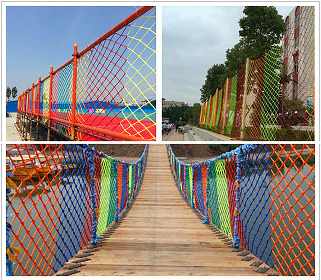 Reflexx RLT Protective net Child Safety Net Balcony Patios and Railing Stairs Netting Safe Rail Net for Kids Pet Toy Sturdy Mesh (6mm Thick*8cm Mesh Hole)(Size:1 * 2m(3 * 7ft))
