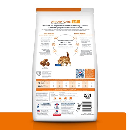Hill's Prescription Diet c/d Multicare Urinary Care with Ocean Fish Dry Cat Food, Veterinary Diet, 8.5 lb. Bag